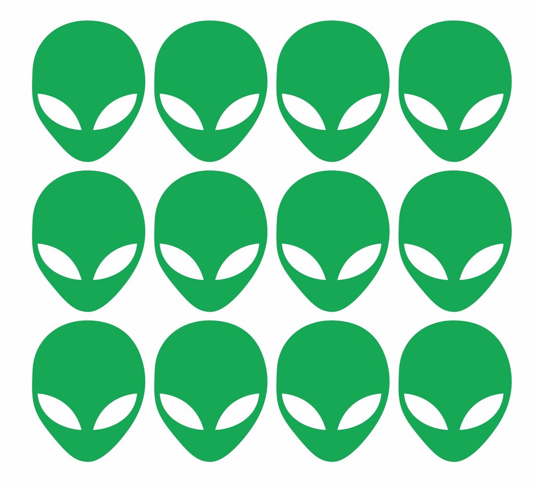 Alien Vinyl Decal Pack of 10, UFO Decal - Etsy