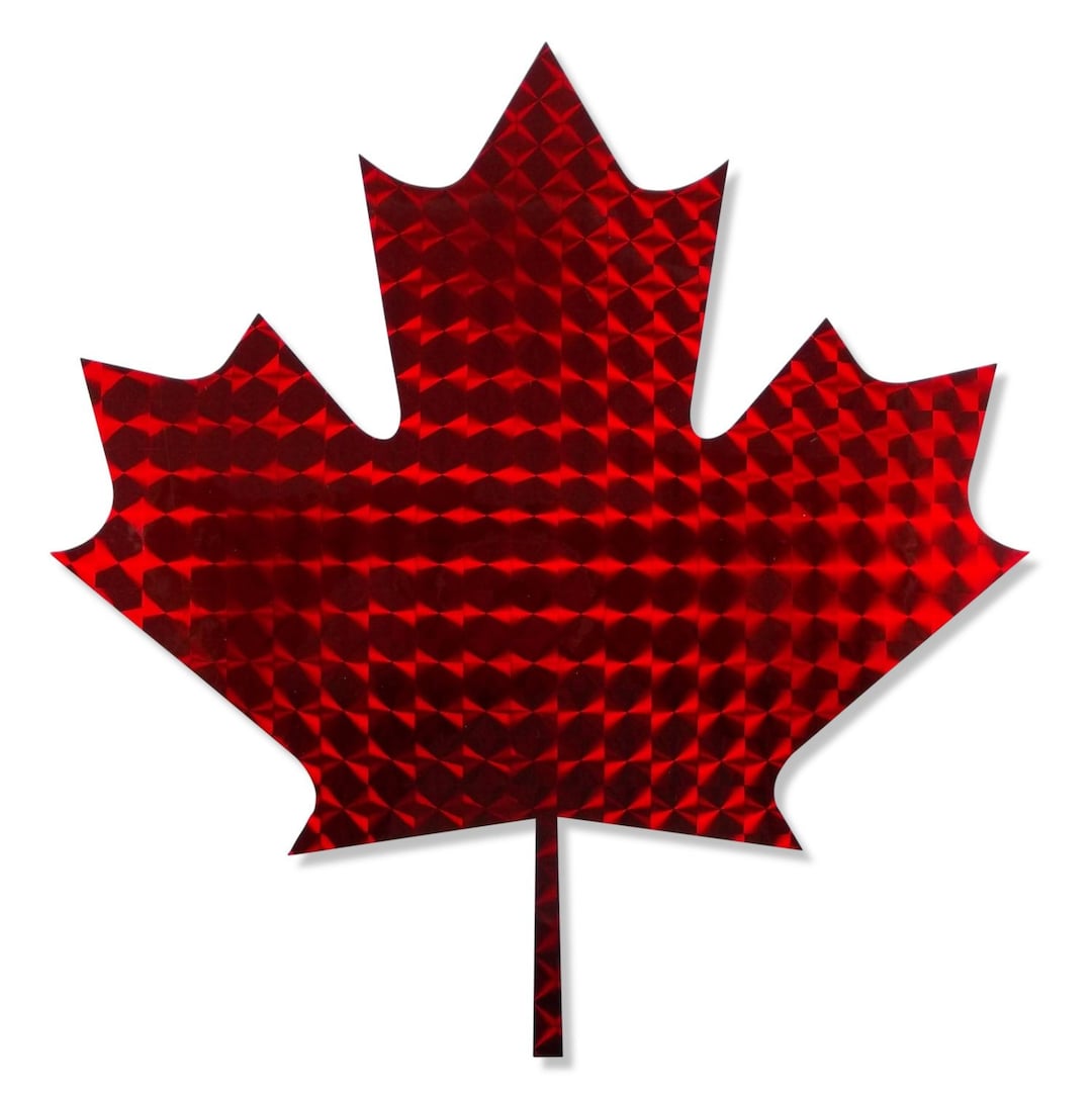 Pack of Maple Leaf, Canada Maple Leaf Sticker, Maple Leaf Prism Sticker ...
