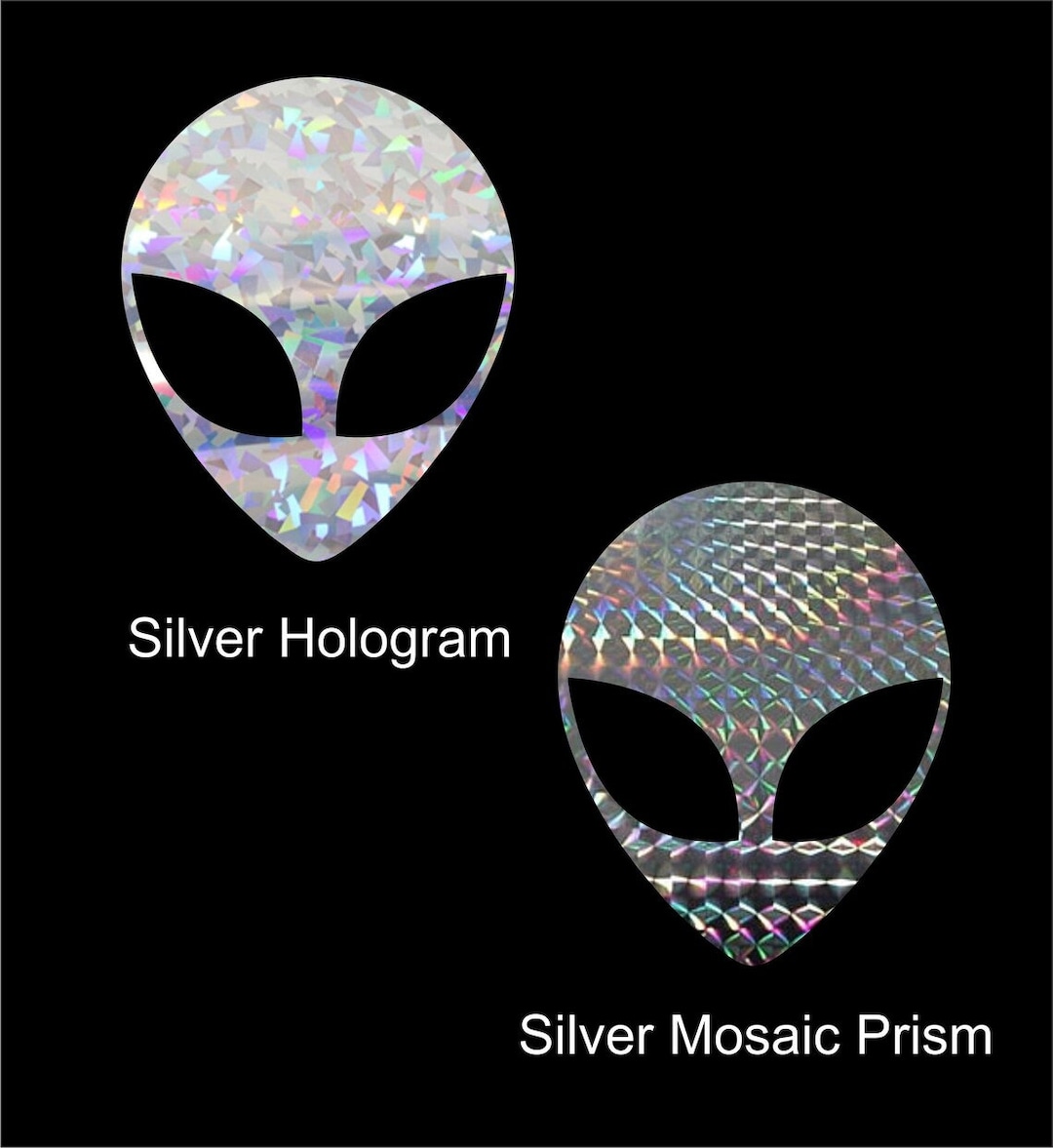 Pack of Alien Sticker, Alien Prism Sticker, Red Holographic Alien ...