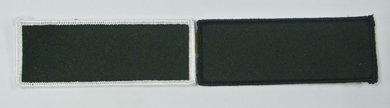 Black Rectangular Blank Patch 4 X 1.5 Inches-printable Embroidery Name ...