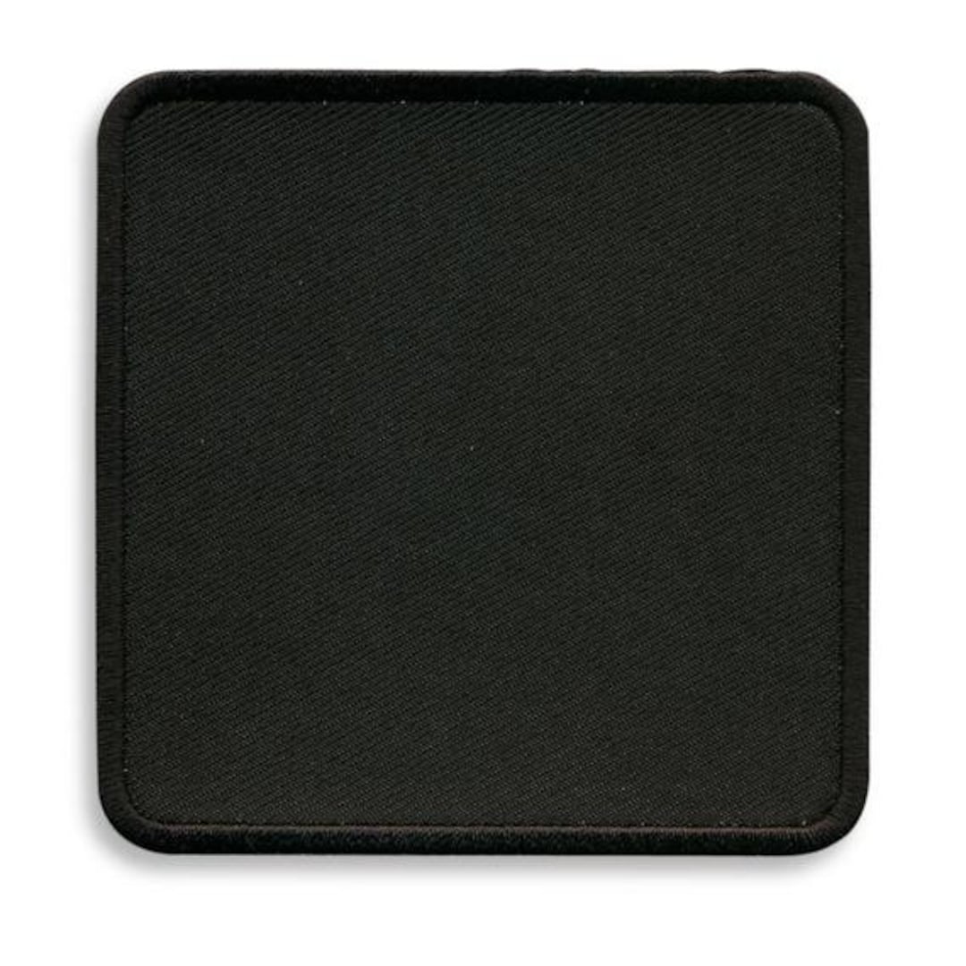 Black 3" Inch Square Blank Patch With Embroidered Border - Etsy