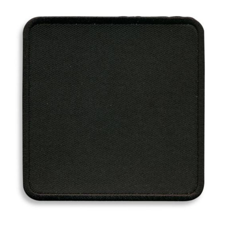 Black 3" Inch Square Blank Patch With Embroidered Border - Etsy