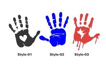 Hand Print Decal - Etsy