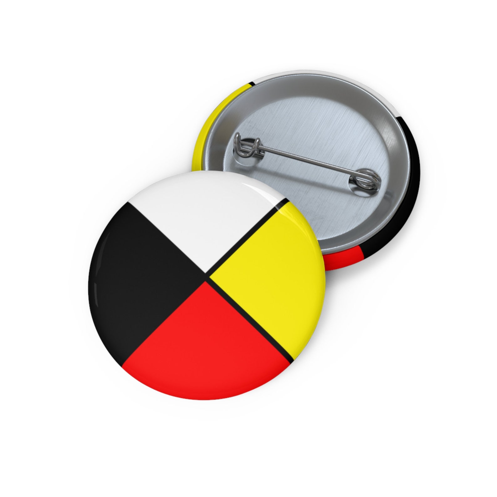 Four Directions Pinback Button, Pocket Mirror, Printed Button Badge ...