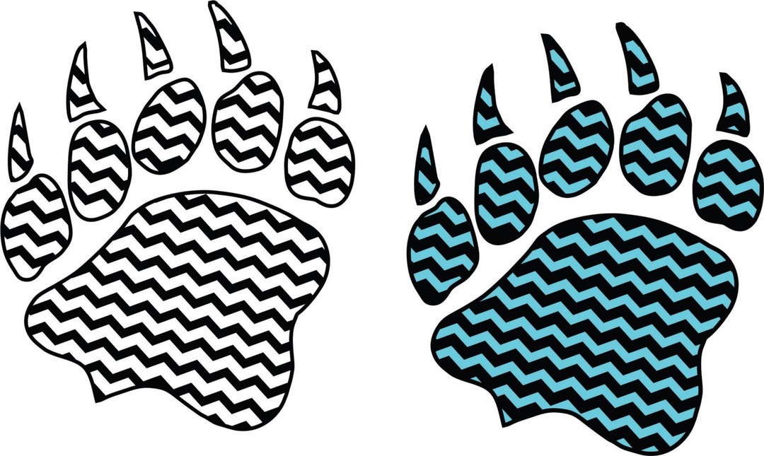 Chevron Bear Paw Digital Download - Etsy