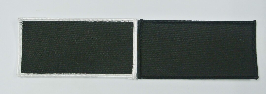 Rectangle Blank Patch 2 X 4 Black Background - Etsy UK