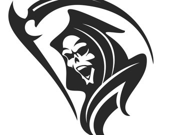 Grim Reaper Skull Bones Car Bonnet Side Sticker Decal Wall Art - Etsy