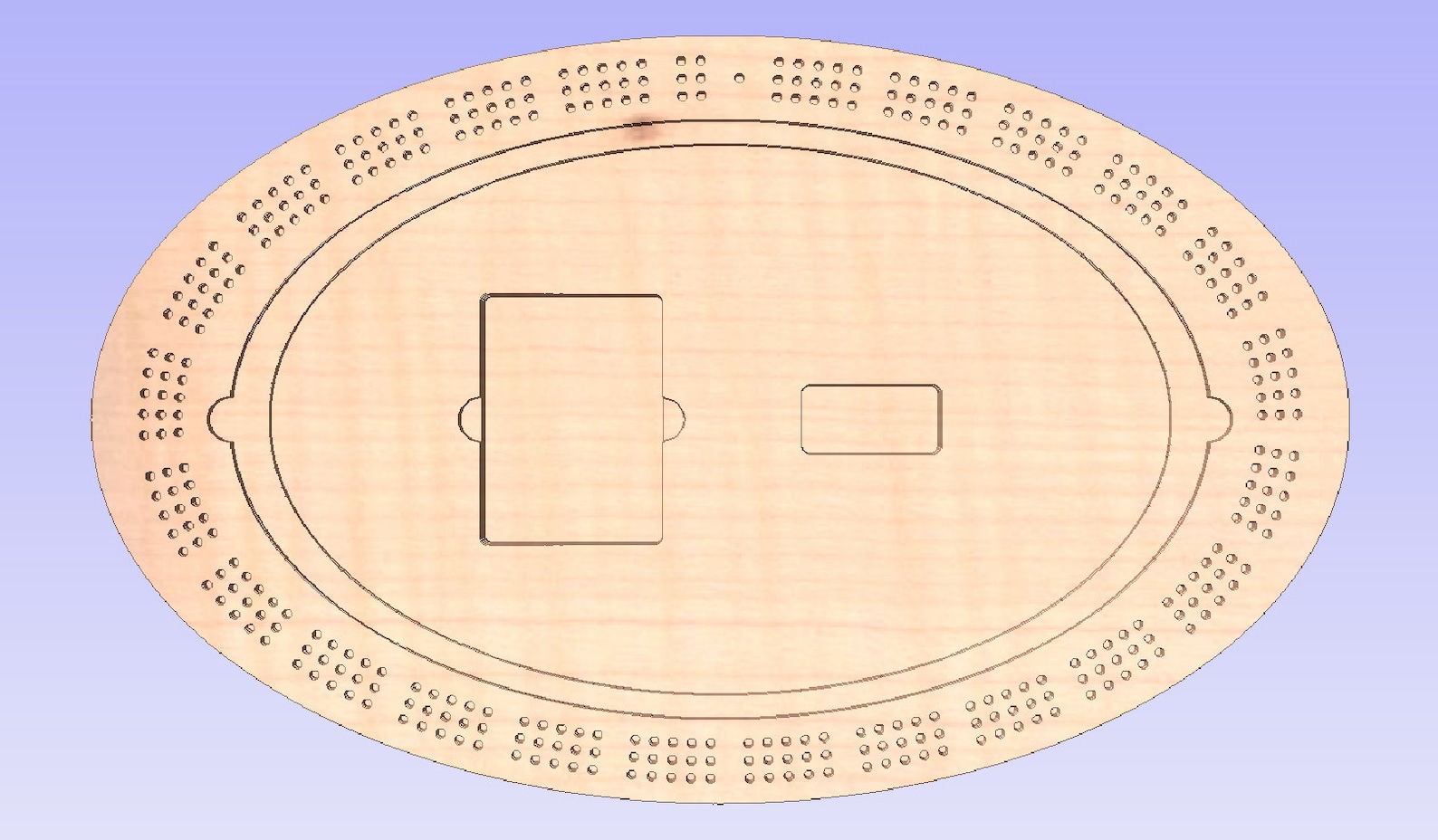 Oval Cribbage Board With Lid and Storage - Etsy