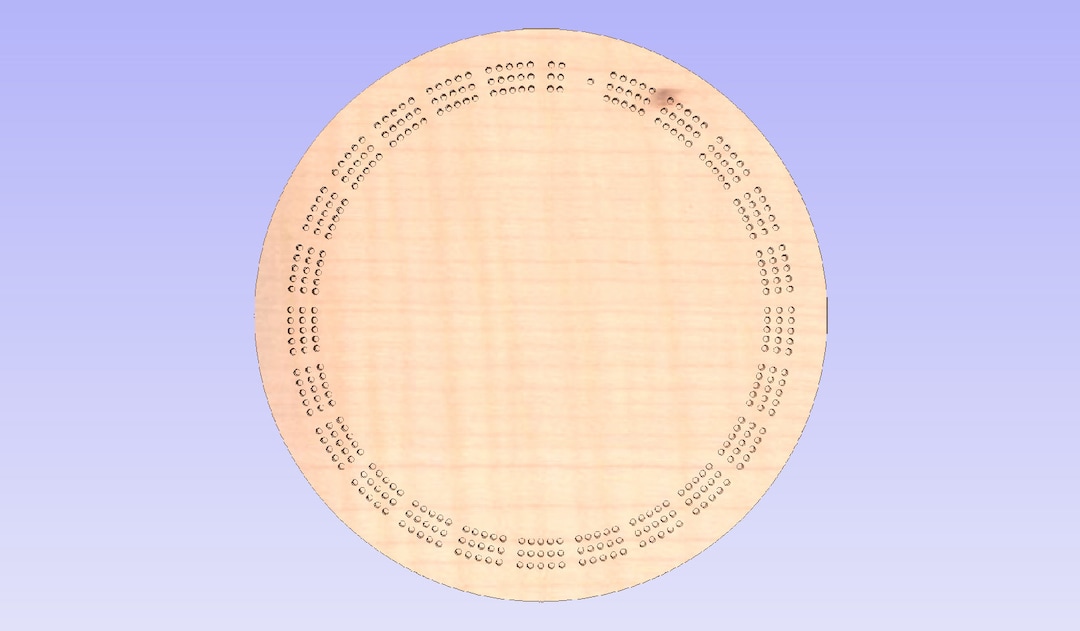 Round Cribbage Board Vcarve Template for CNC - .CRV .DXF - Etsy