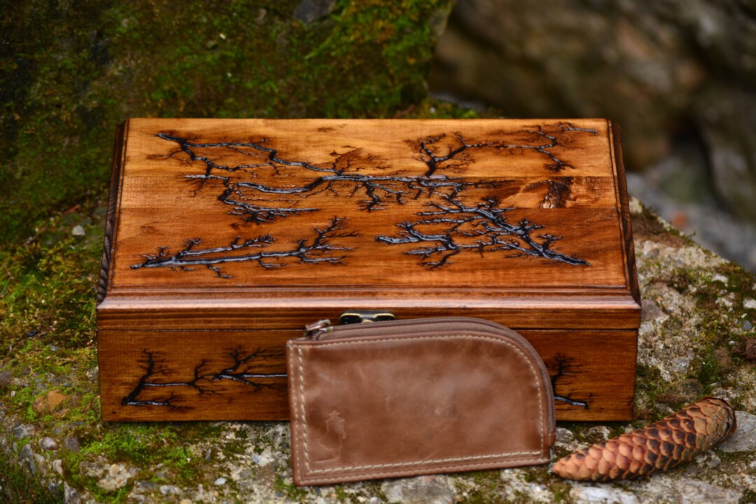 Brown Wooden Mens Box,mens Accessories Storage,mens OOAK Gift,groomsmen ...