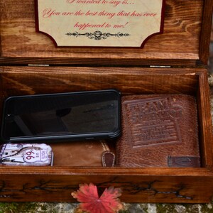 Brown Wooden Mens Box,mens Accessories Storage,mens OOAK Gift,groomsmen ...