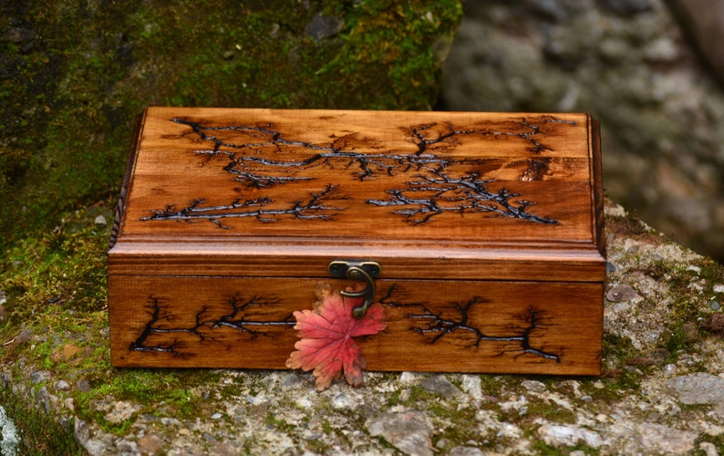 Brown Wooden Mens Boxmens Accessories Storagemens OOAK - Etsy