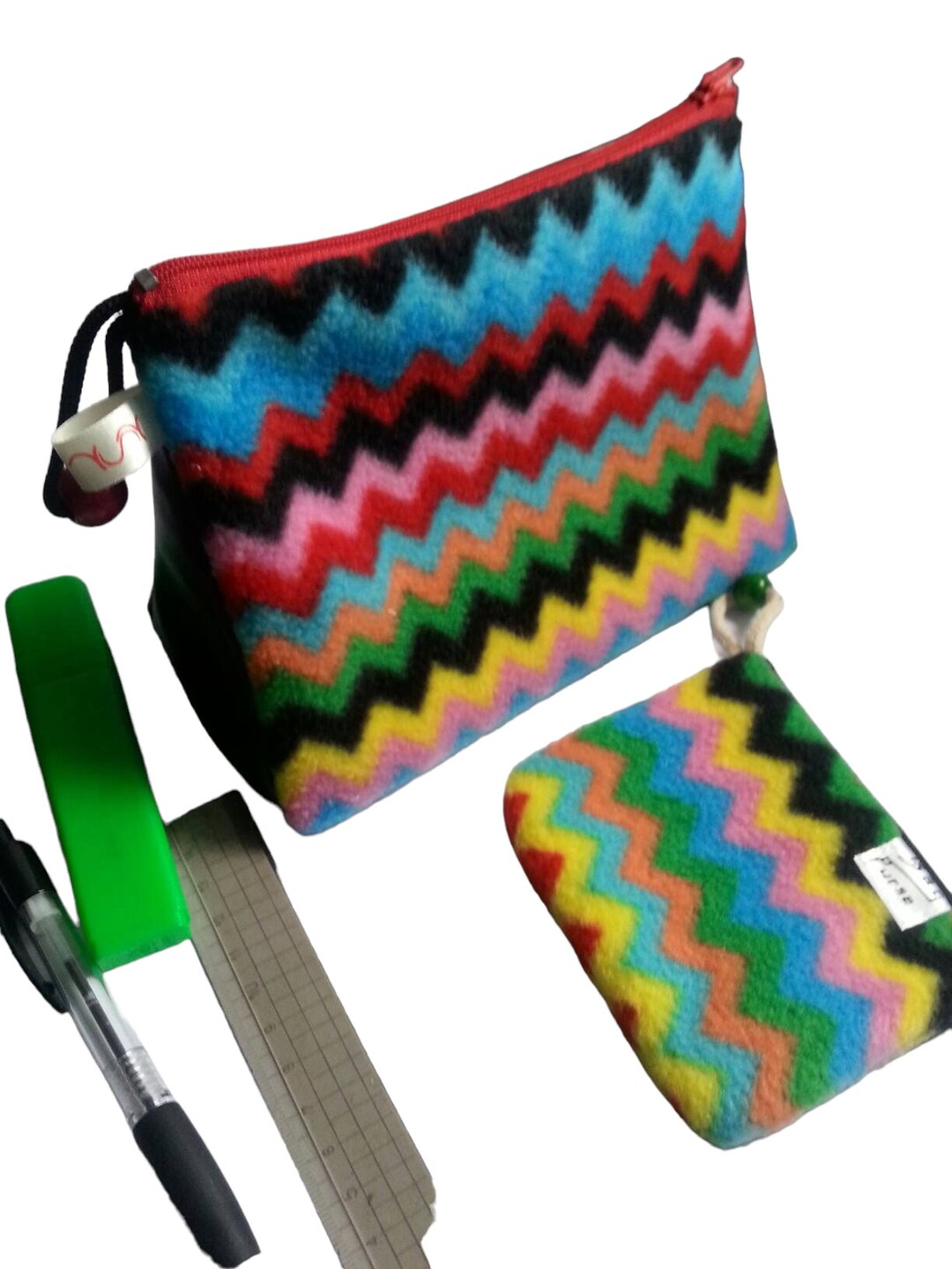 Zigzag Pencil Case and Coin Purse - Etsy