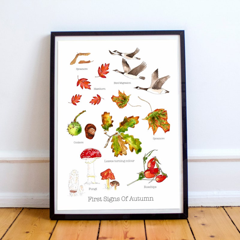 Autumn Leaves Print - Etsy