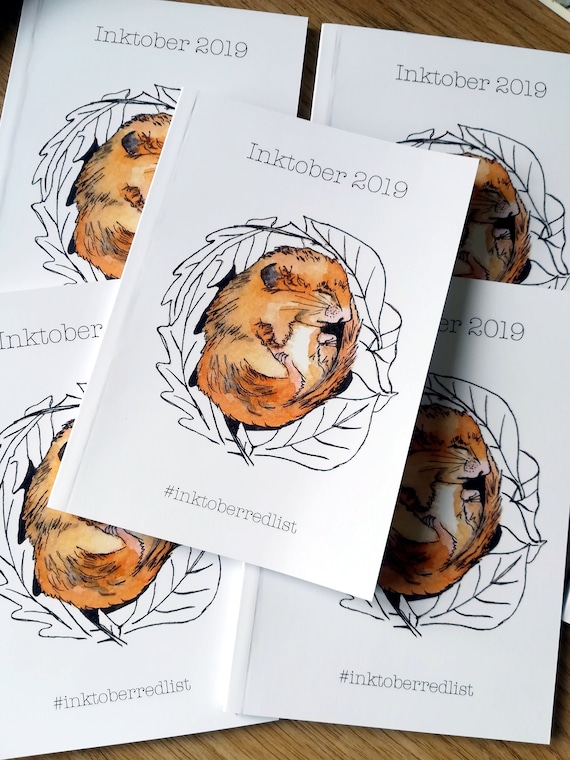 Inktober Book 2019 inktoberredlist Book Inktober Zine - Etsy UK