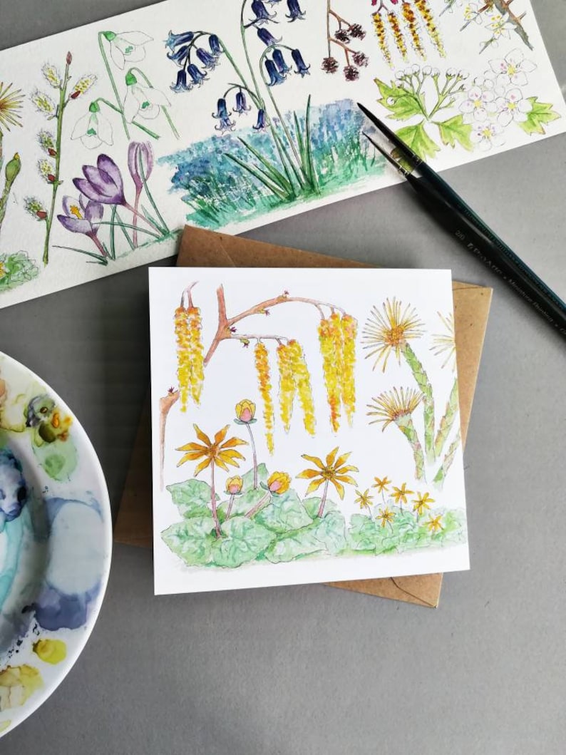 Spring Hope Concertina Card Spring Nature Card Wildflowers - Etsy UK