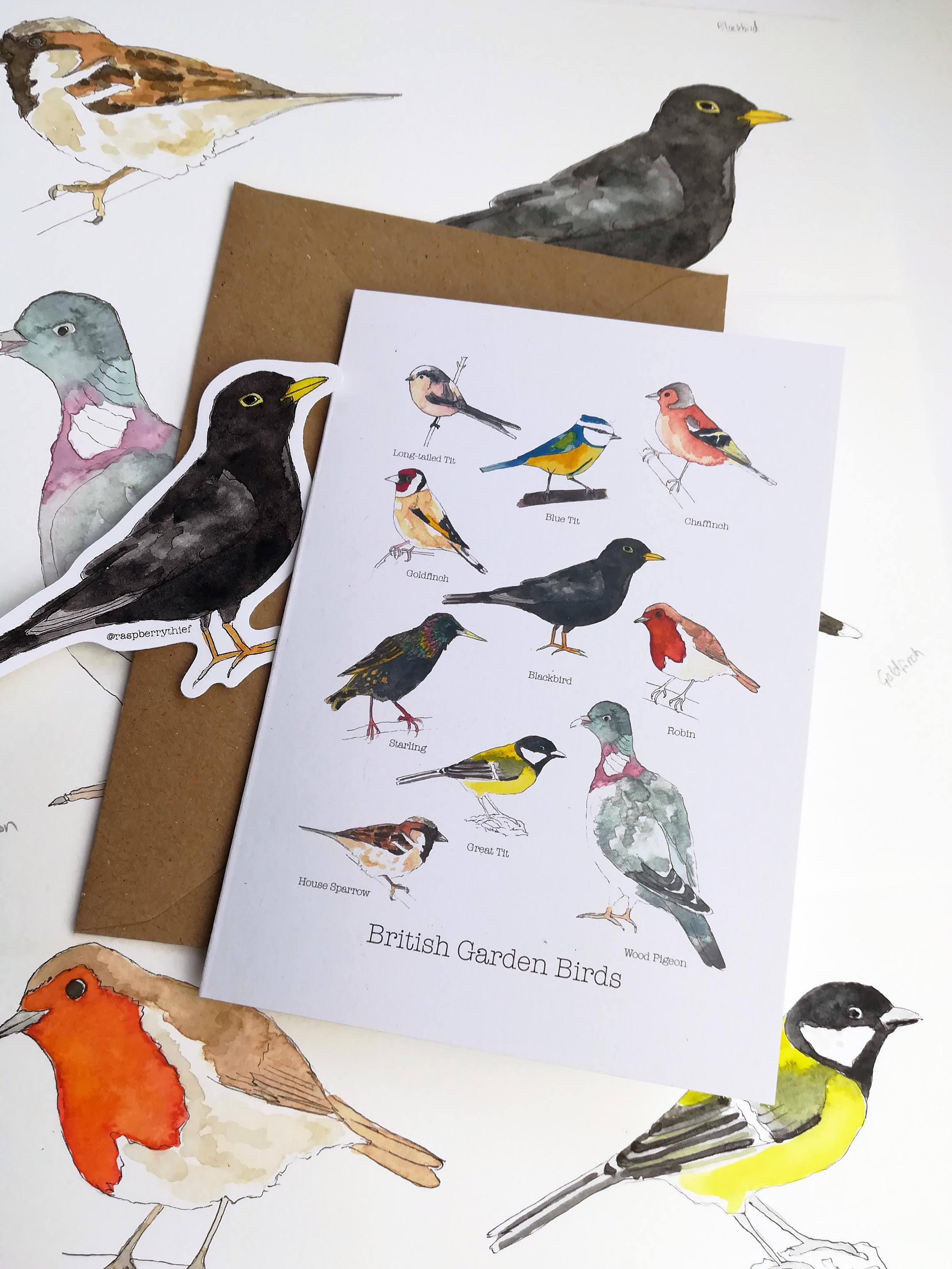 British Garden Birds Greetings Card Bird Card Personalised | Etsy