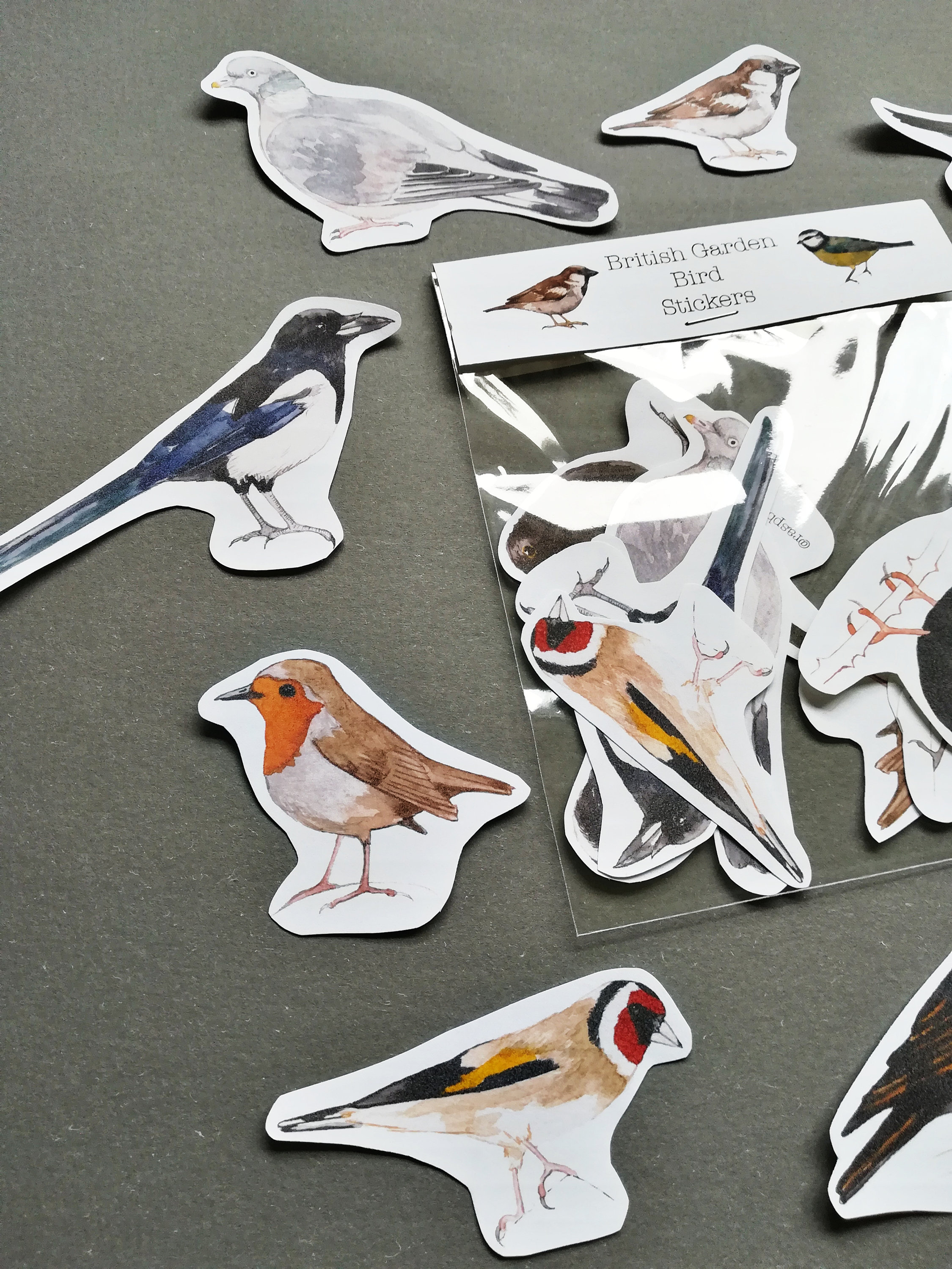 Illustrated Vinyl Stickers Waterproof Bullet Journal Stickers British ...