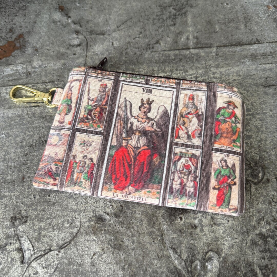 Tarot Card Zipper Pouch, Tarot Bag, Tarot Cards Gift, Wallet, Witchy ...