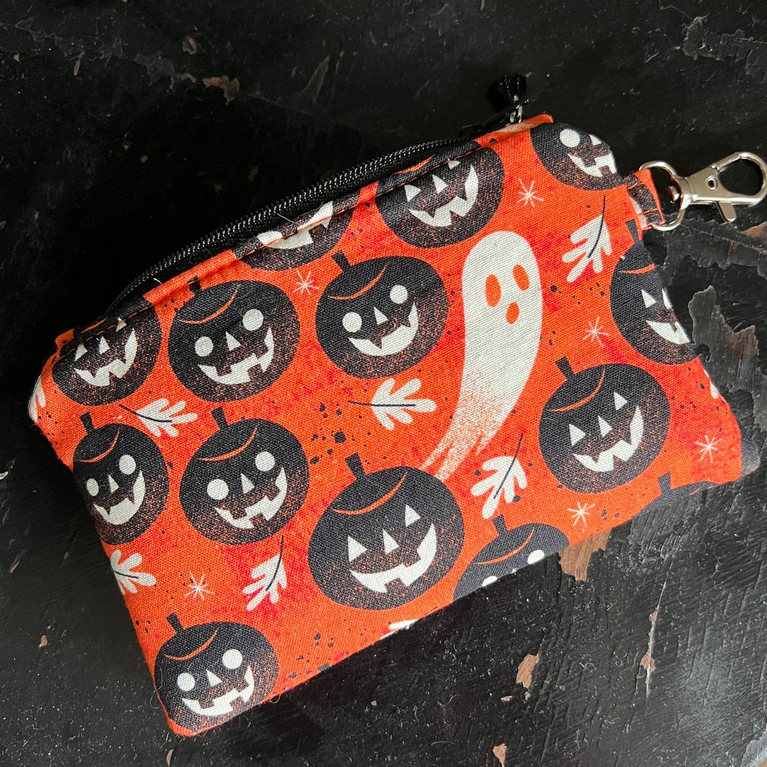 Gothic Halloween Zipper Pouch, Bat Pouch, Skeleton Pouch, Makeup Bag ...