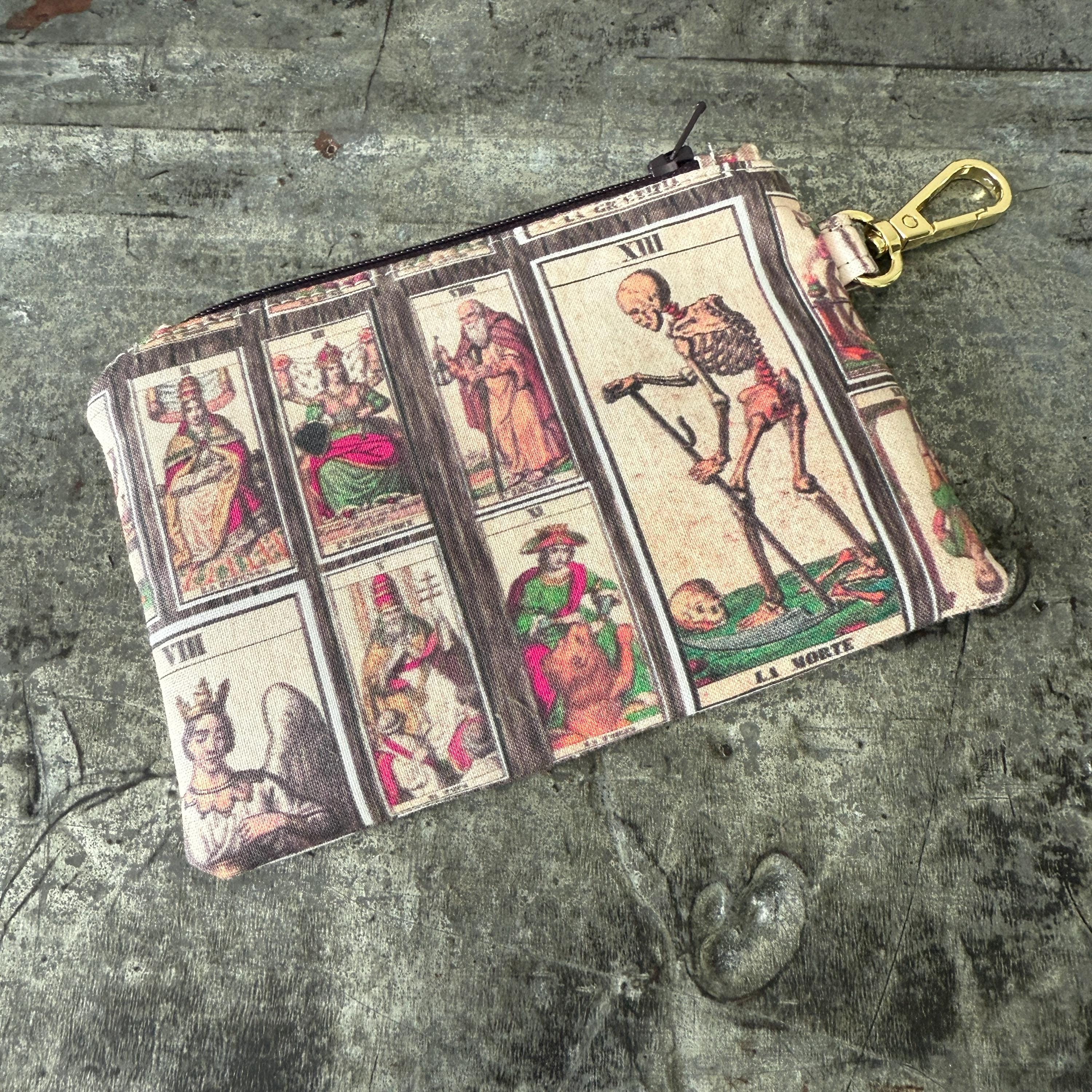 Tarot Card Zipper Pouch, Tarot Bag, Tarot Cards Gift, Wallet, Witchy ...