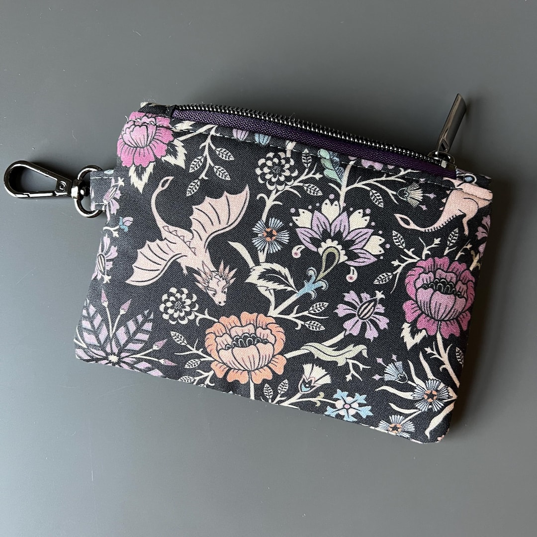 Dragon Zipper Pouch, Dragon Pouch, Fantasy Pouch, Makeup Bag, Halloween ...