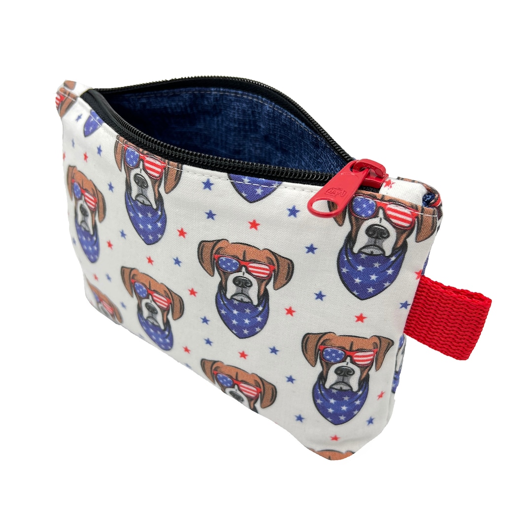 Boxer Dog Pouch Boxer Dog Bag Boxer Dog Gift Makeup Bag Small Midnight ...