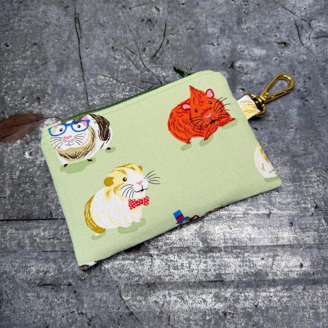 Guinea Pig Mini Zipper Pouch, Guinea Pig Pouch, Cute Animal Bag, Guinea ...
