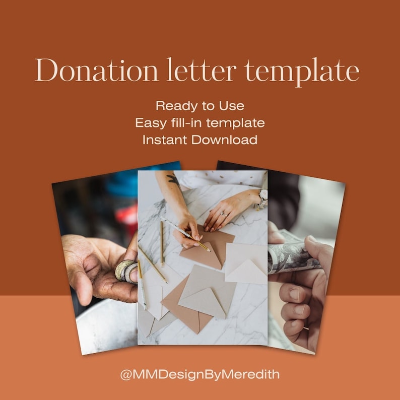 Donation Letter Template - Etsy
