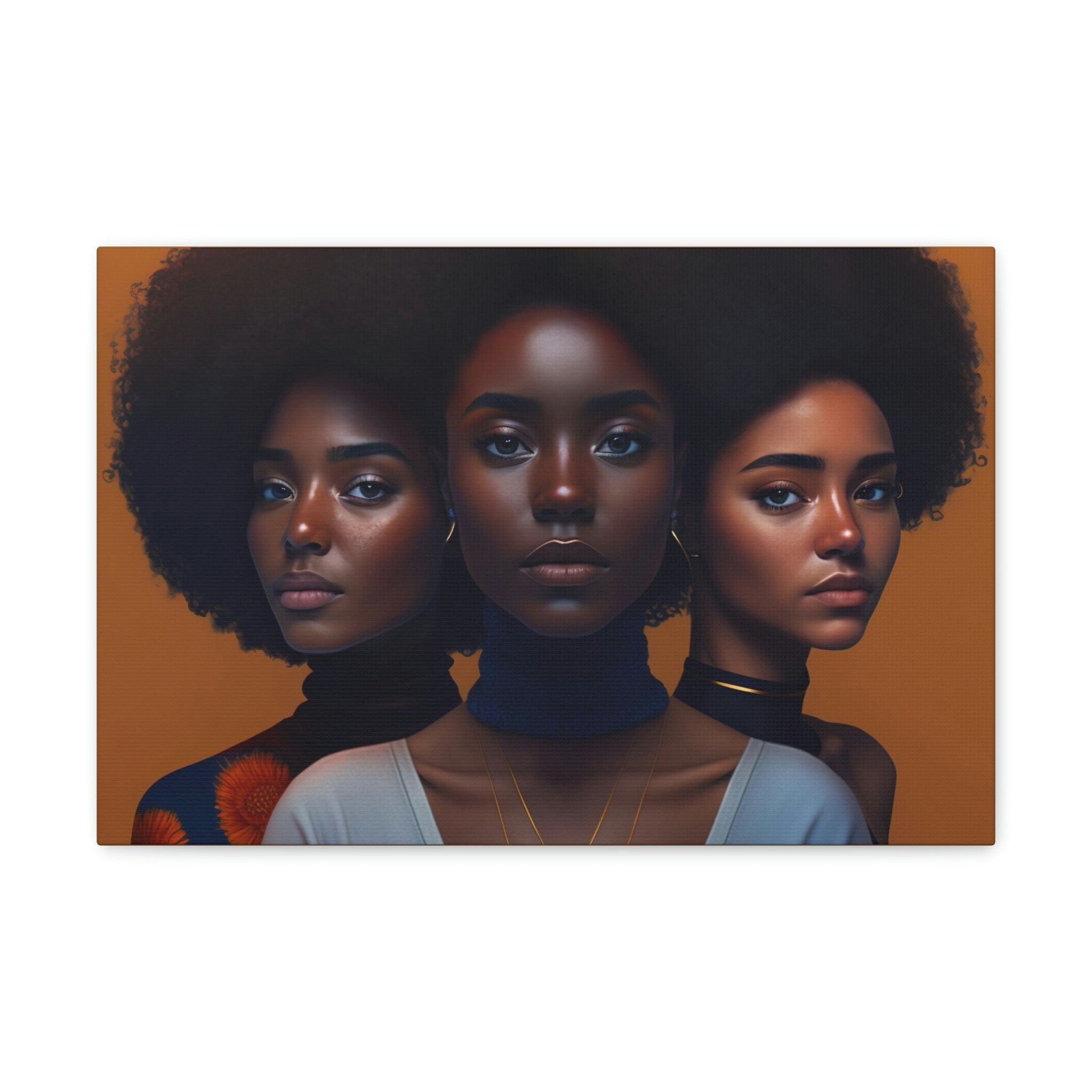 Afro Black Girl Magic Canvas Print 1970s Inspo Black Girl - Etsy