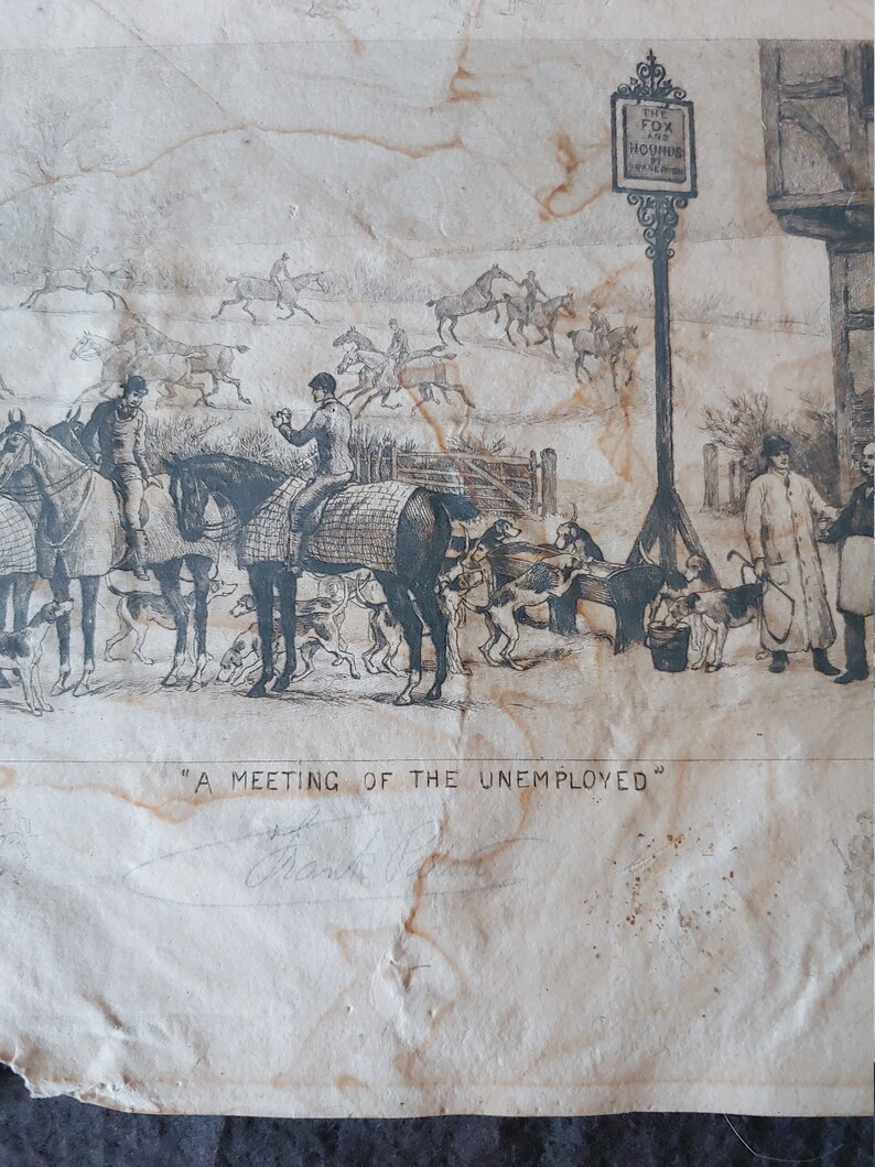 Etching by Frank Paton the Good Old Days - Etsy