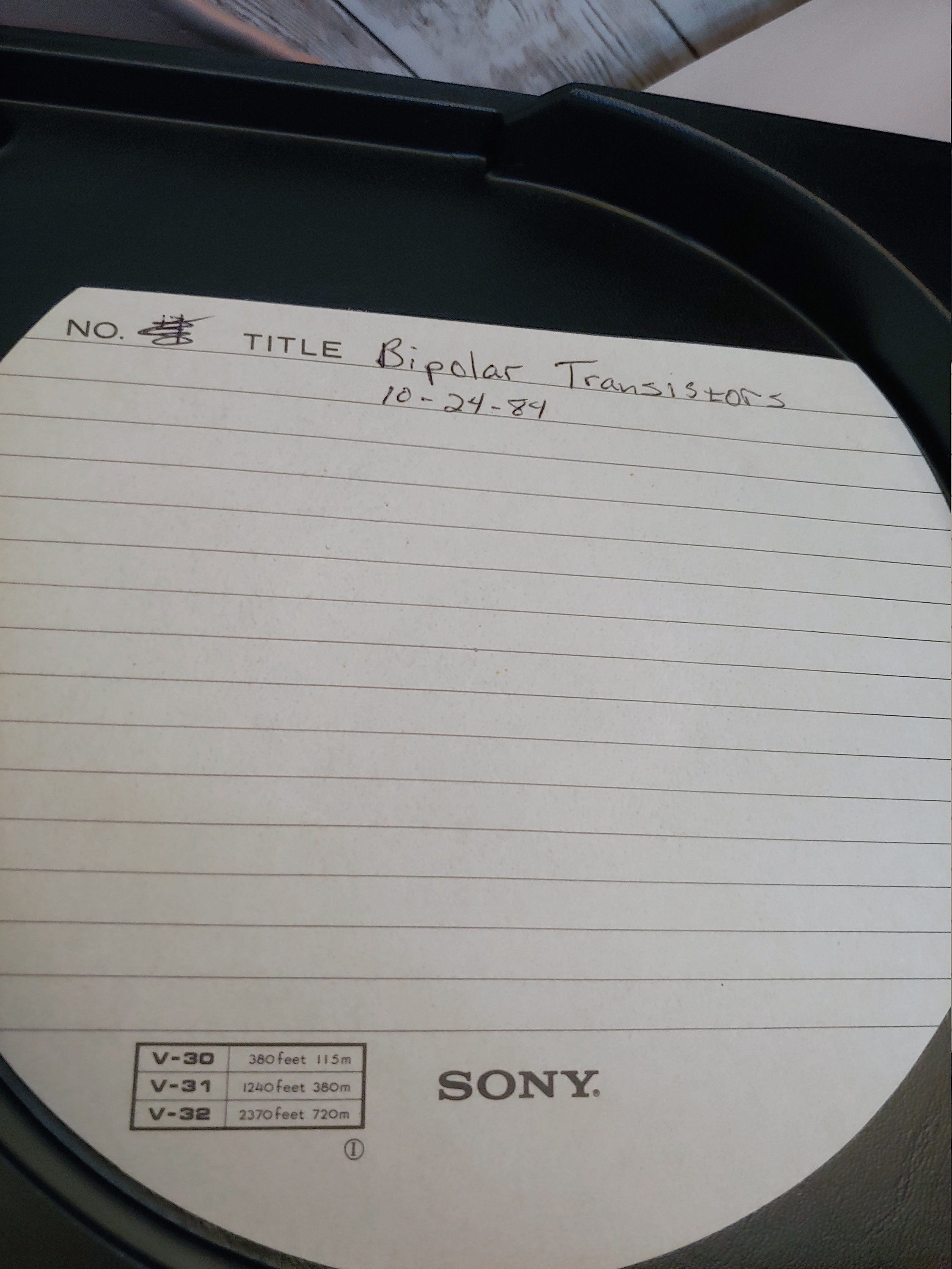 Vintage Sony Video Tape V-32 for Helical Scan Video Tape Recorders Used ...