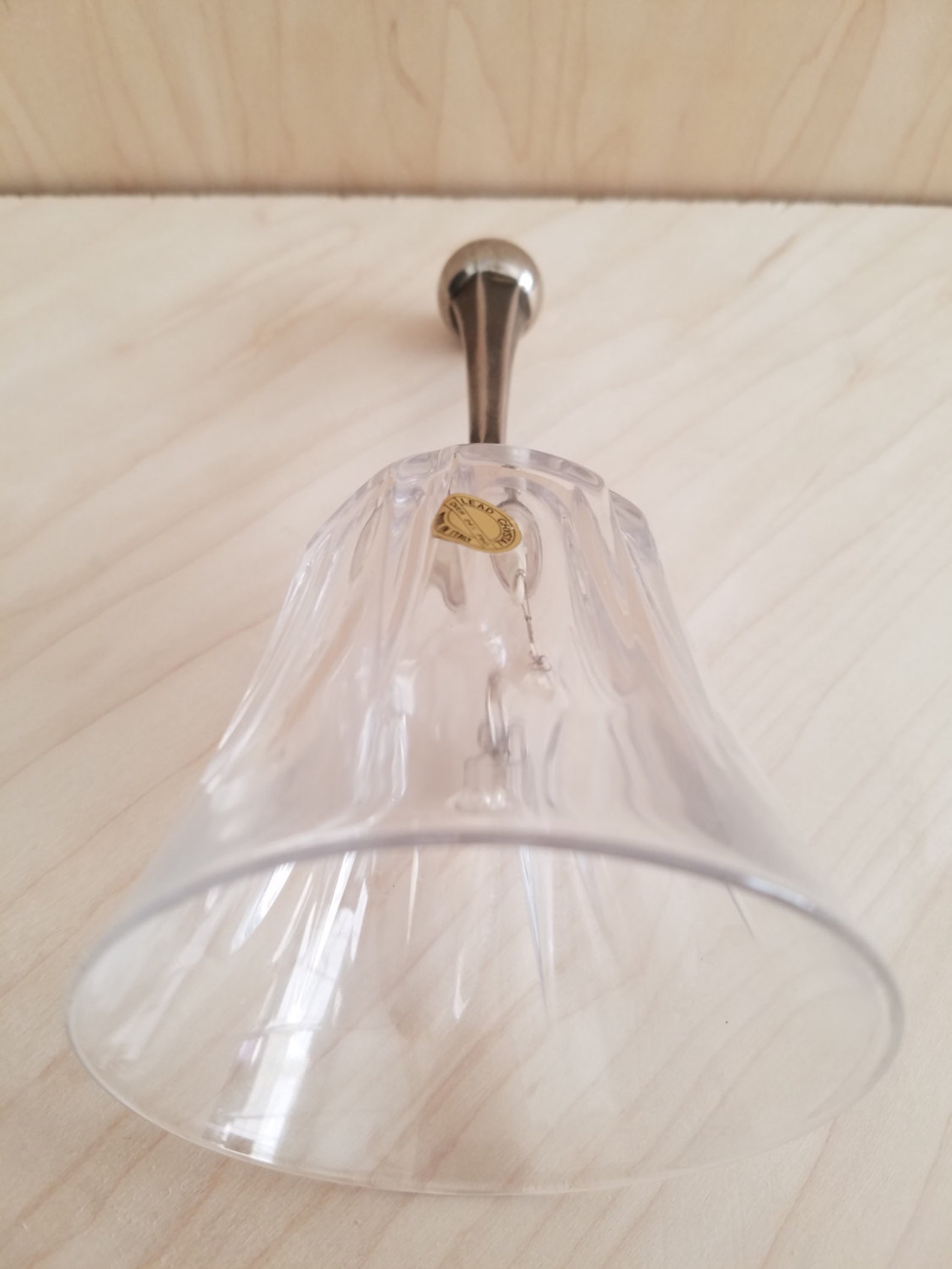 Made in Italy Lead Crystal Bell With Silverplate Handle - Etsy