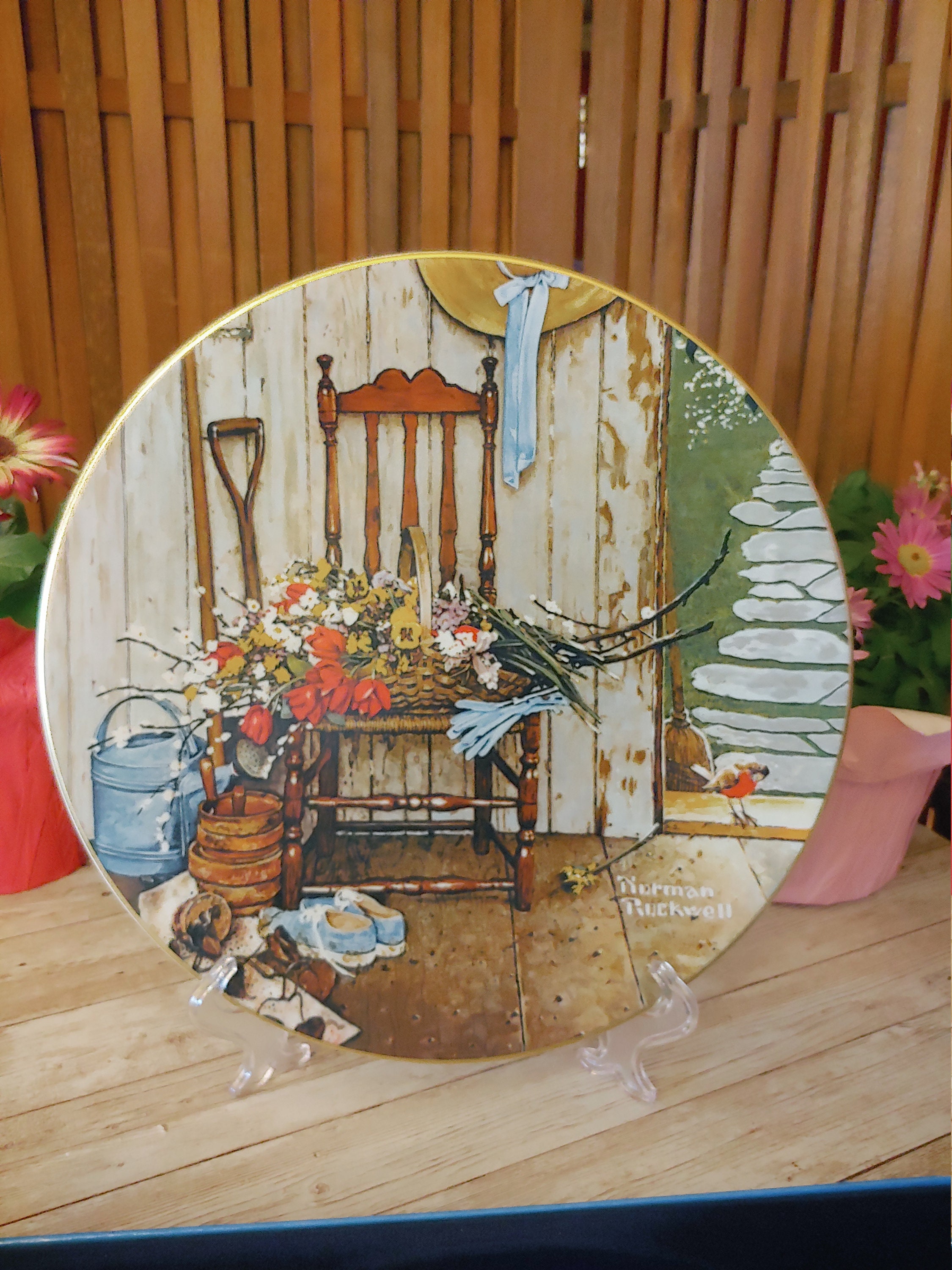 Norman Rockwell Spring Flowers 1981 Collector Plate Special - Etsy
