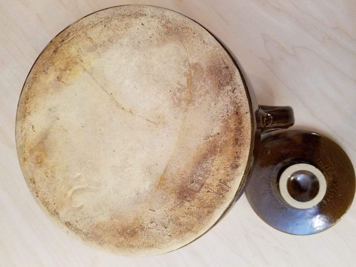 Brown Stoneware One Handle Crock With Lid Number 2 - Etsy