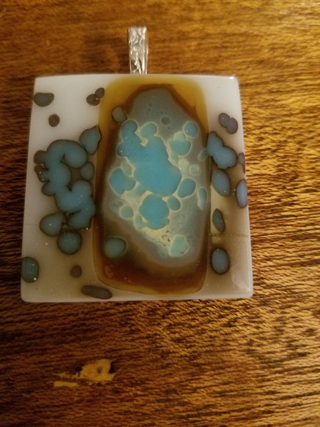 Dojo Dichroic Glass Pendant A Birds Eye View - Etsy