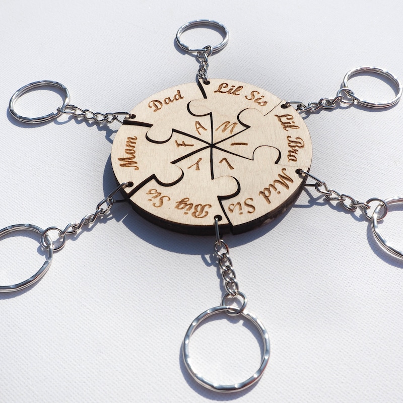 Puzzle Keychain - Etsy