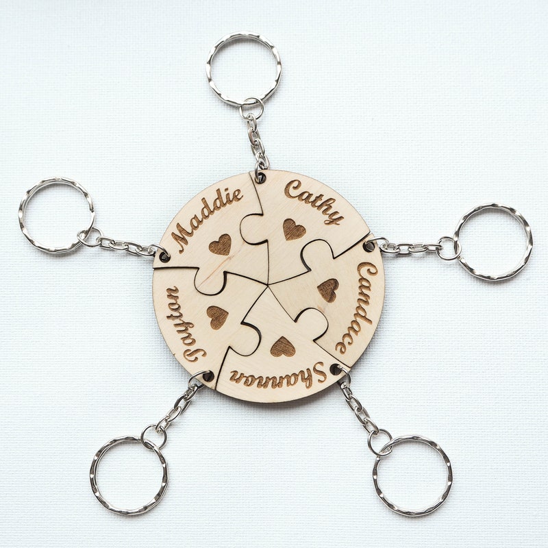 Puzzle Keychain - Etsy