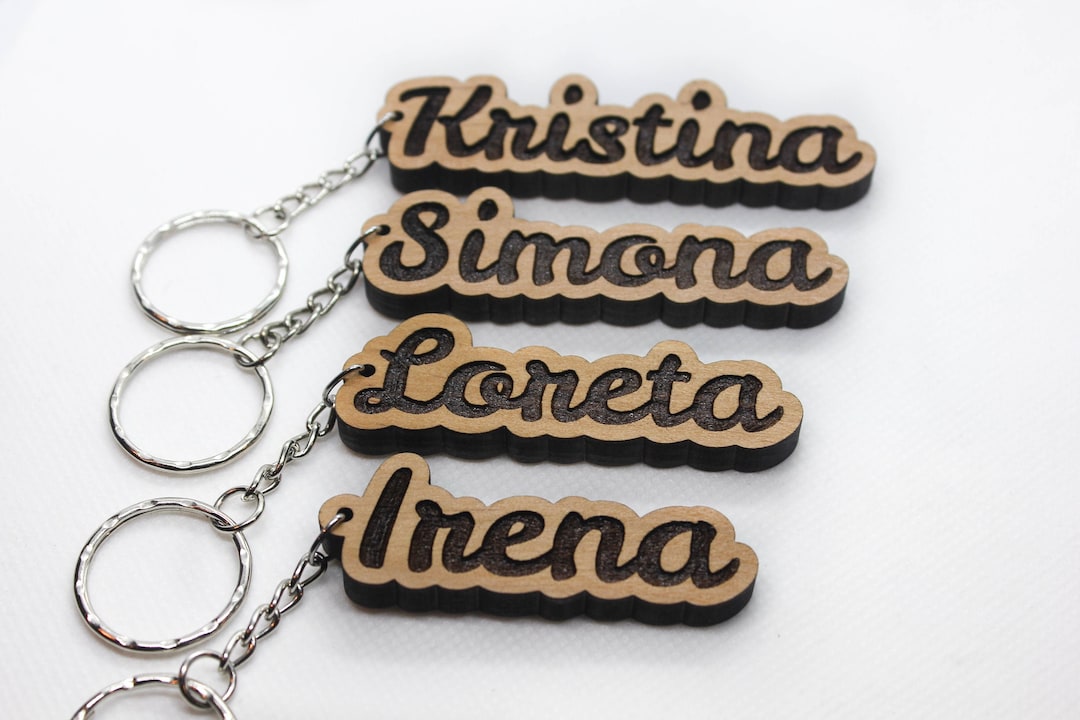 Name Keychain/personalized Keychain/wood Anniversary Gift/gift for Him ...