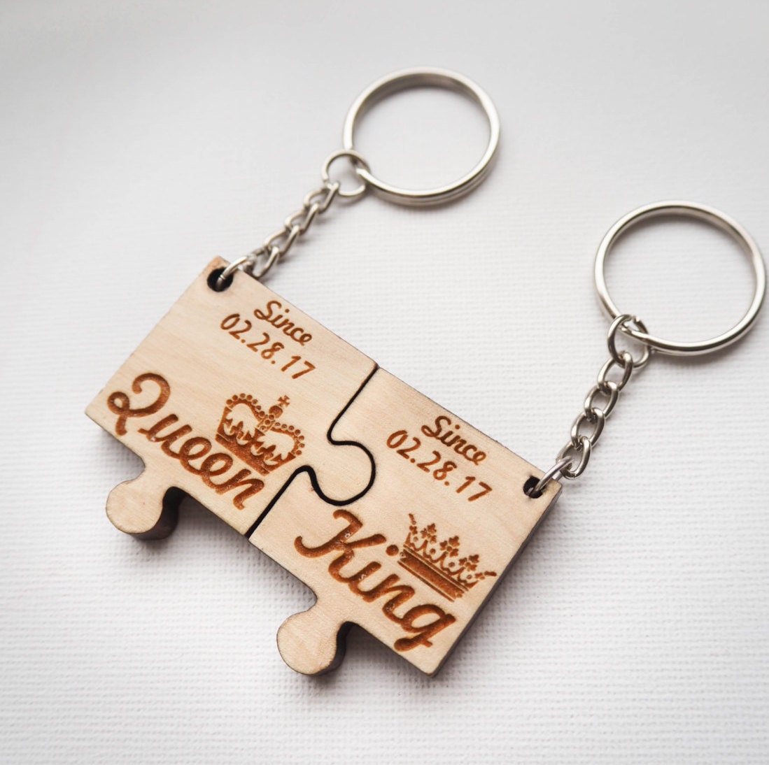 Personalized Puzzle Piece Keychains Custom Gift | Etsy