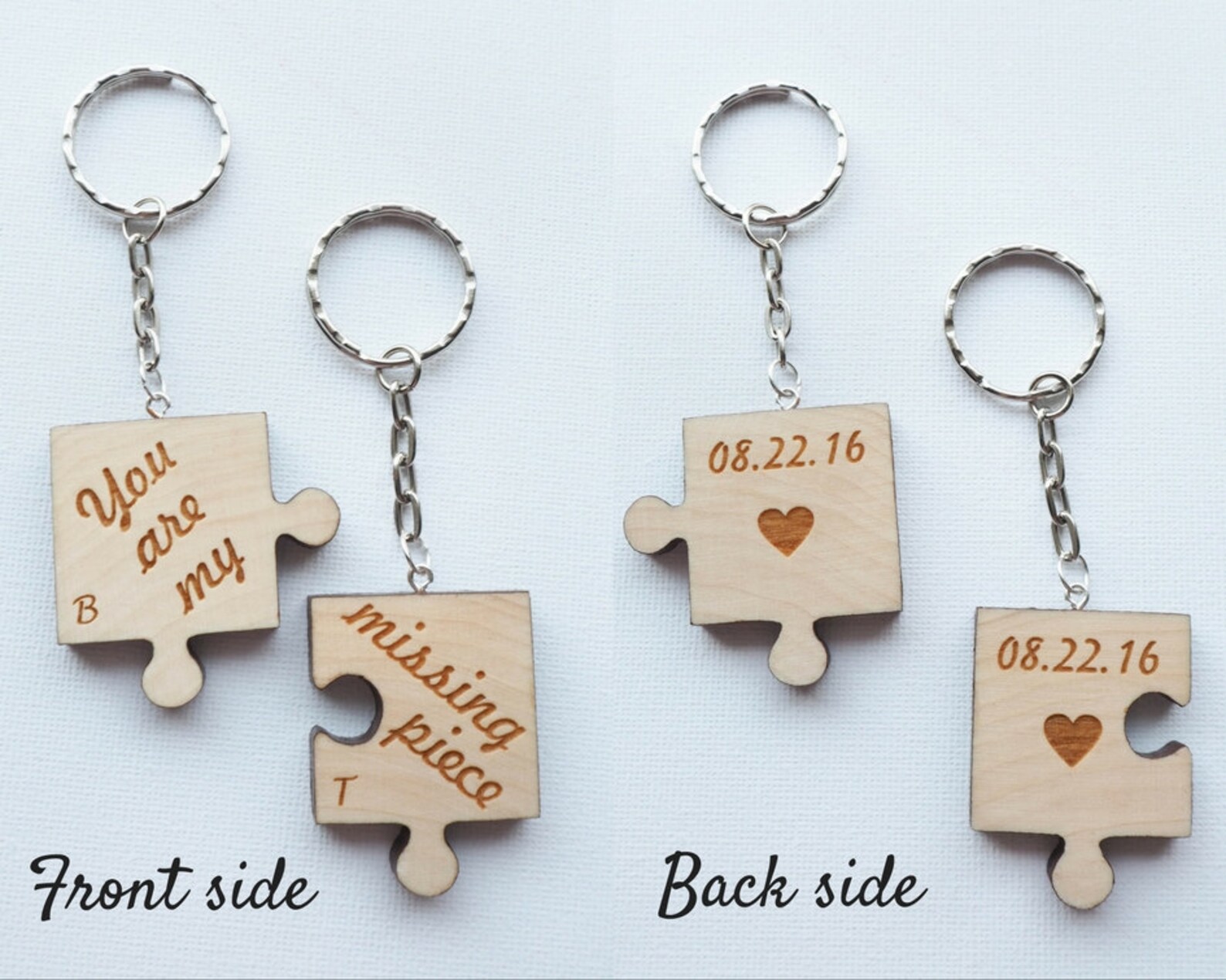 Personalized Puzzle Piece Keychains Custom Gift | Etsy