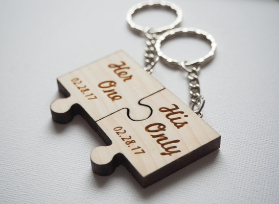 Personalized Puzzle Piece Keychains Custom Gift | Etsy