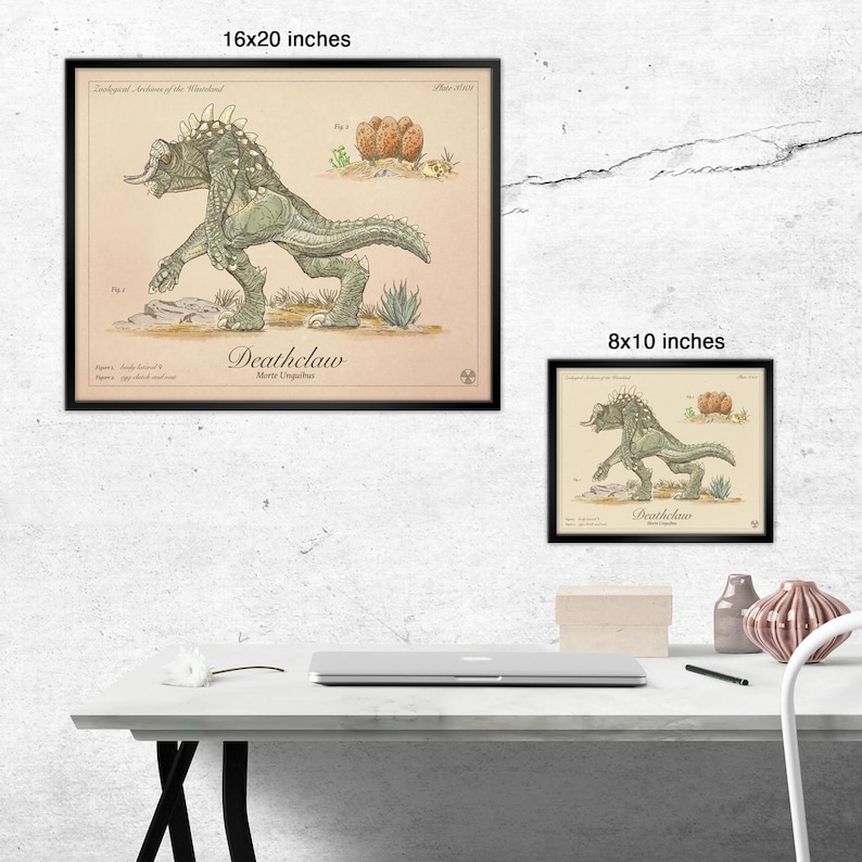 Deathclaw - Vintage Style Scientific Illustration - 8x10 or 16x20 ...