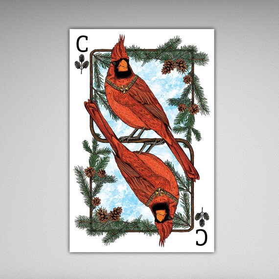 Royal Cardinal Playing Card Print 11x17 Inches - Etsy