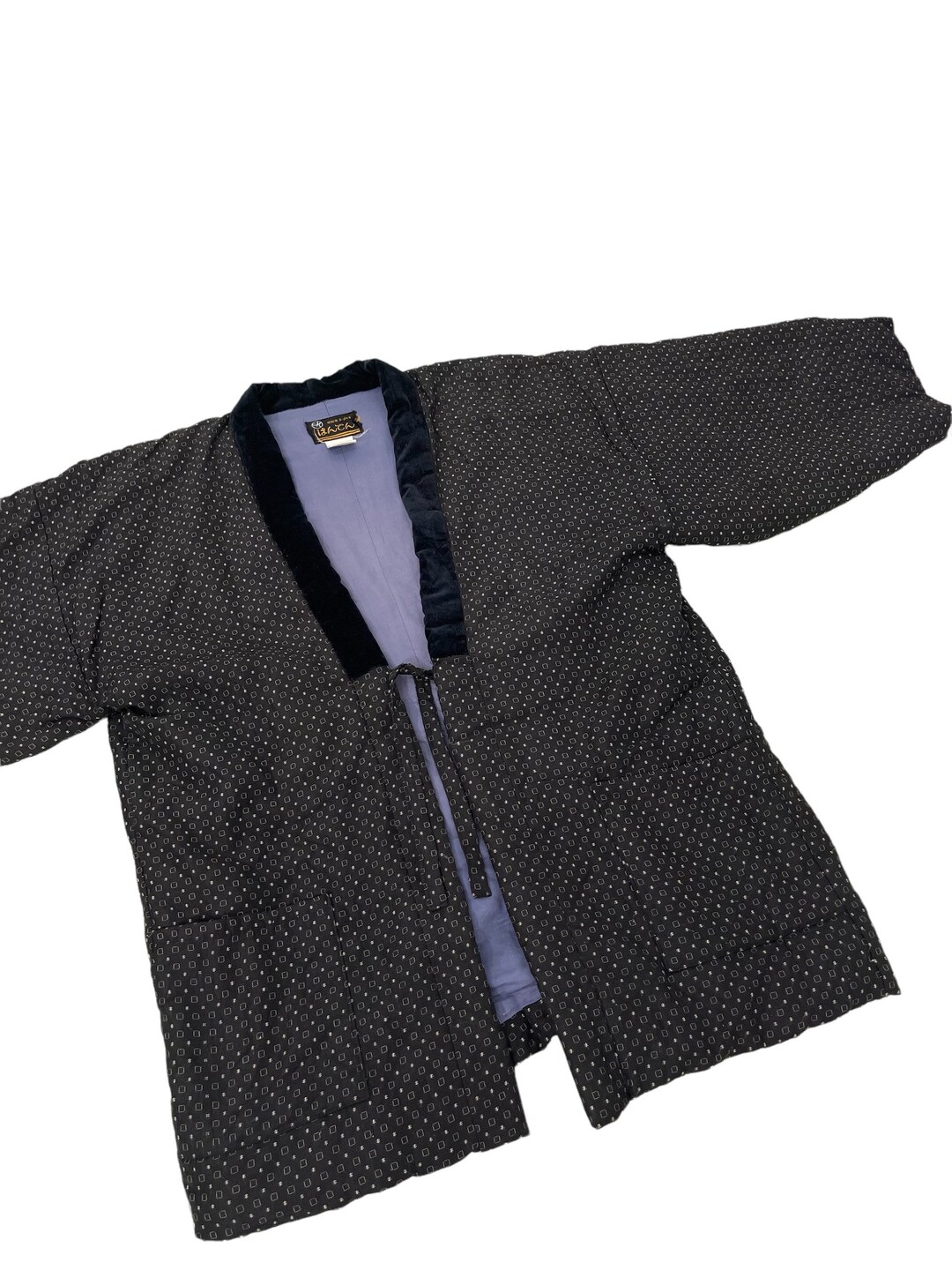 Made in Japan Hanten Jacket Padding Wadded Full Kasuri Brocade Pattern ...