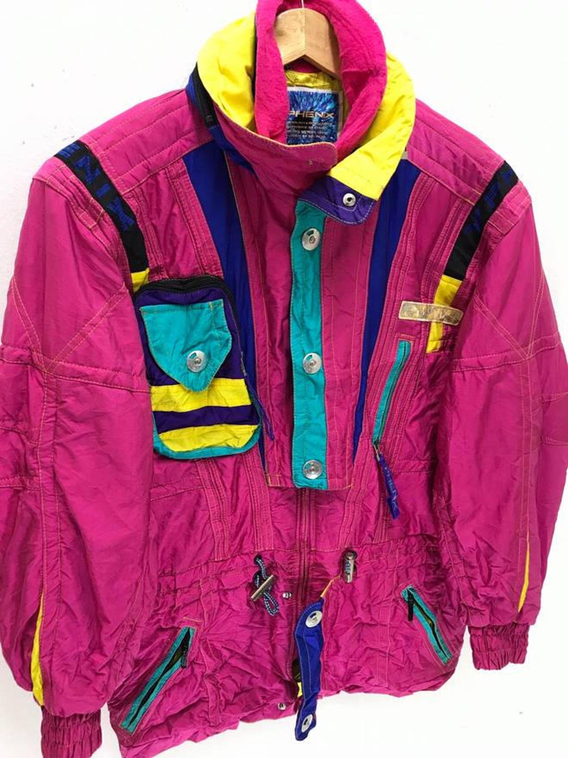 Japan Brand Phenix Jacket Vintage Phenix Ski Jacket Multi Colour Fish ...