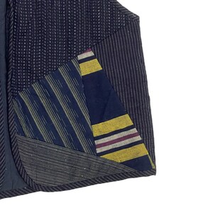 Made in Japan Vintage Hanten Vest Jacket Slight Padding Patchwork ...