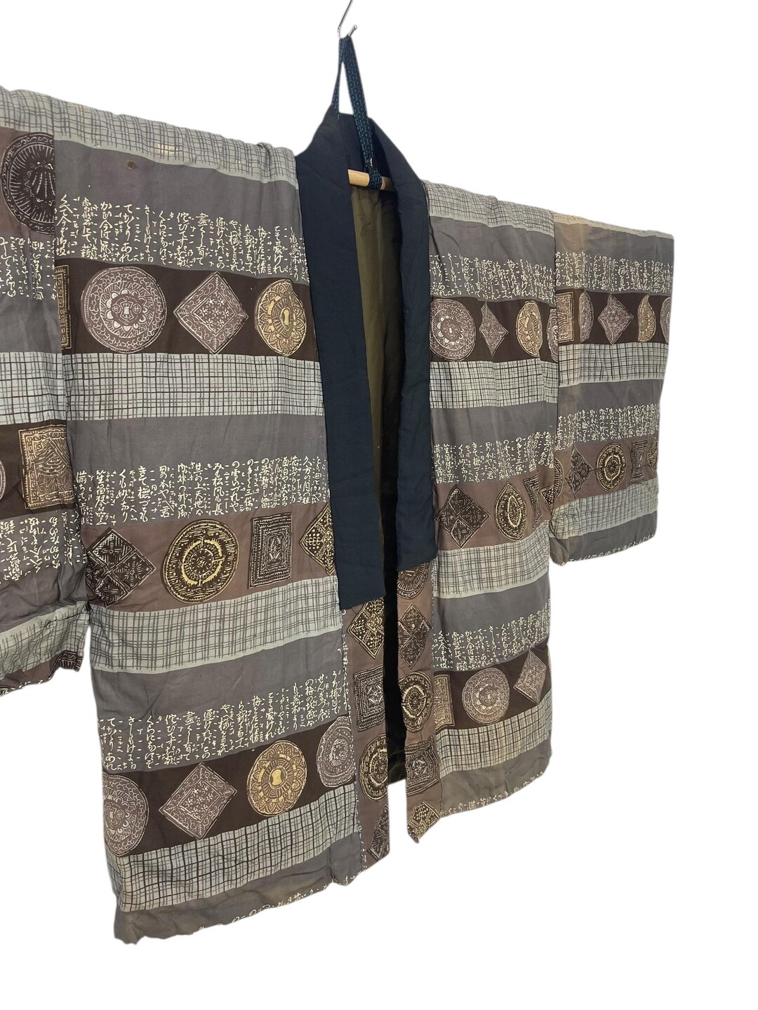 Vintage Hanten Kimono Cropped Slight Padded Fullprinted Japanese ...