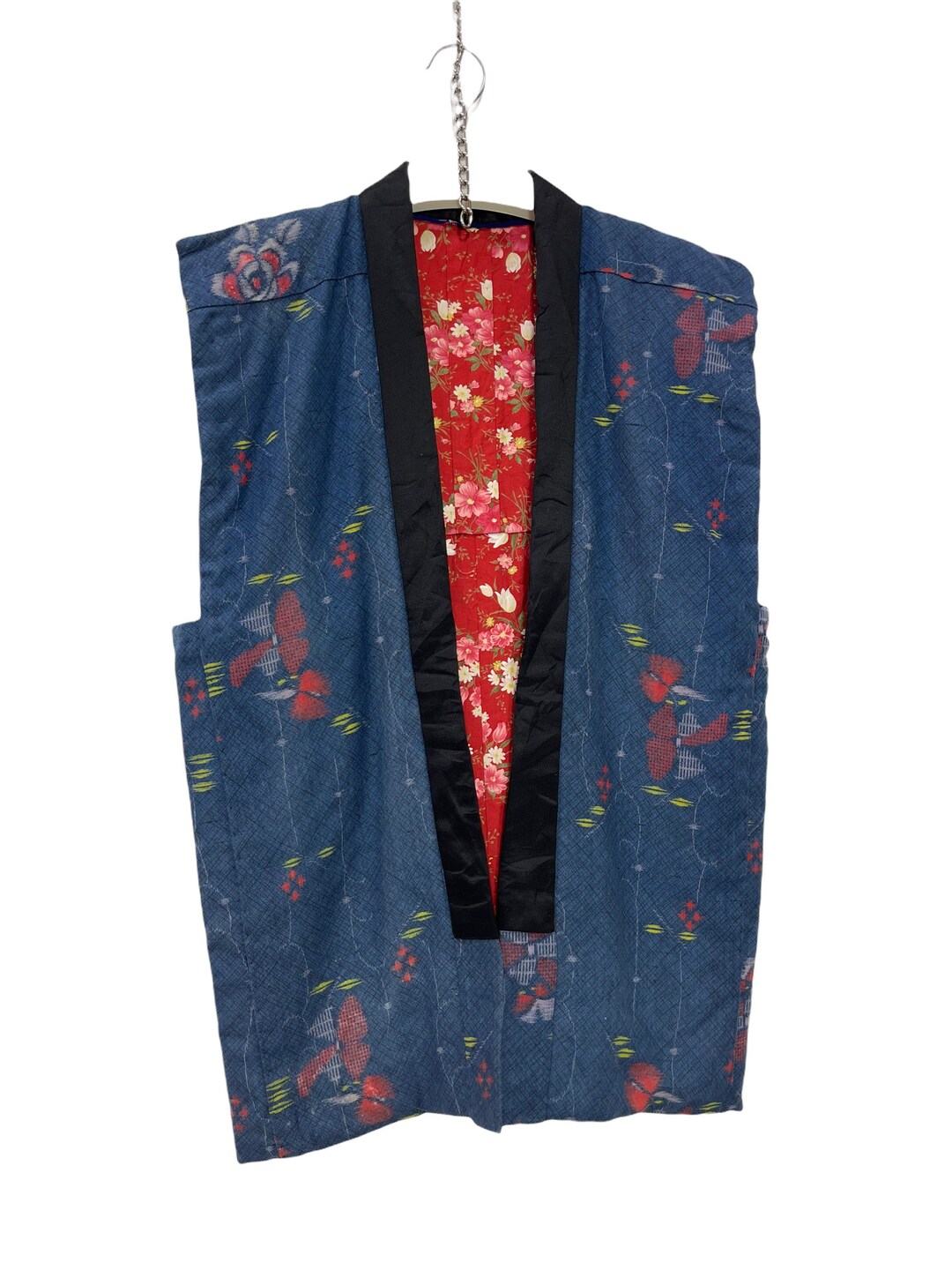 Made in Japan Vintage Reversiblhanten Wool Cotton Vest Jacket Padding ...