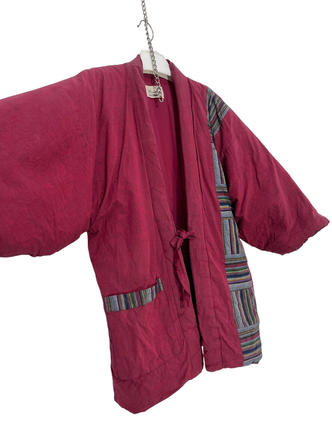 Made in Japan Hanten Jacket Padding Wadded Striped Pattern Handmade ...